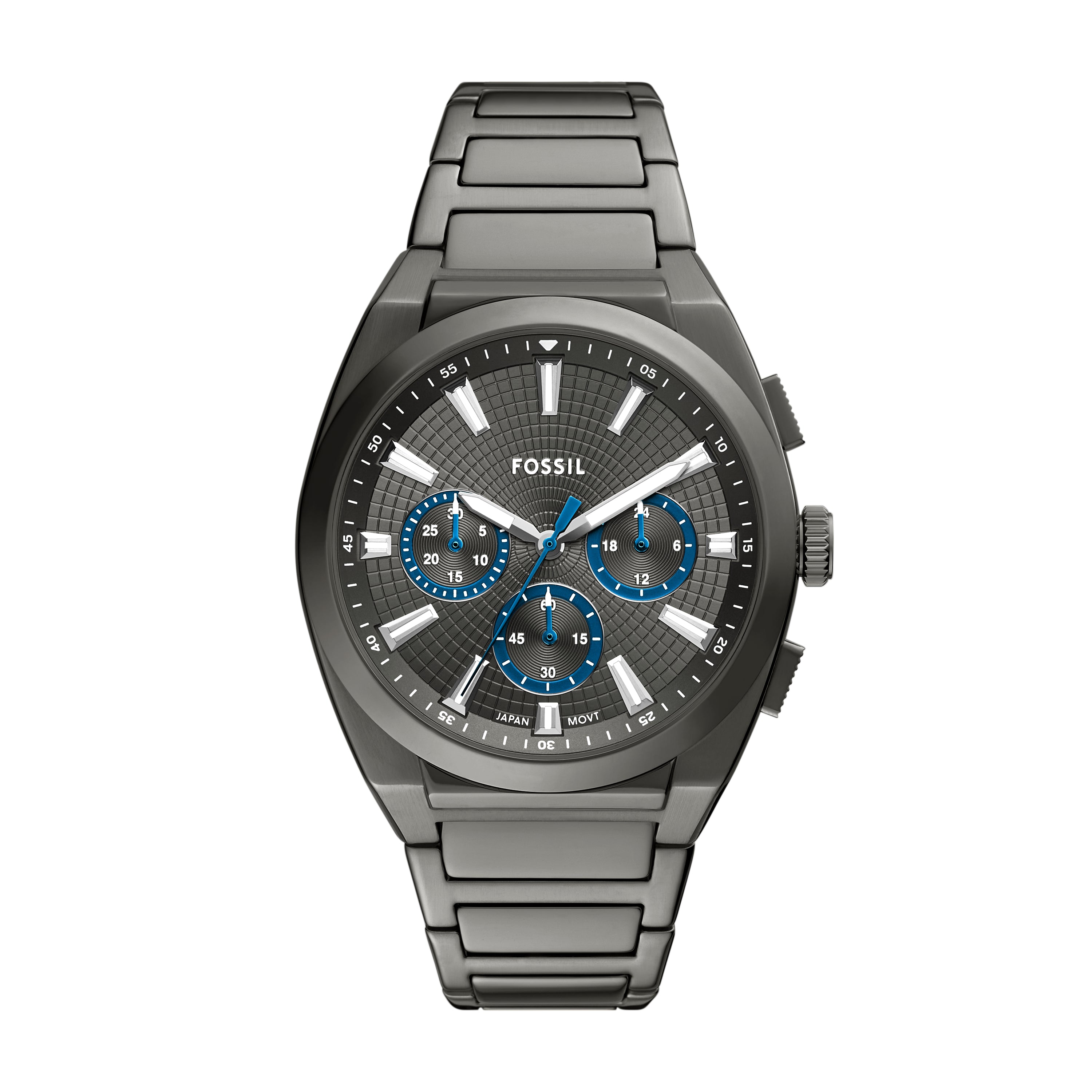 Everett Chronograph Smoke Stainless Steel Watch – Fossil Singapore
