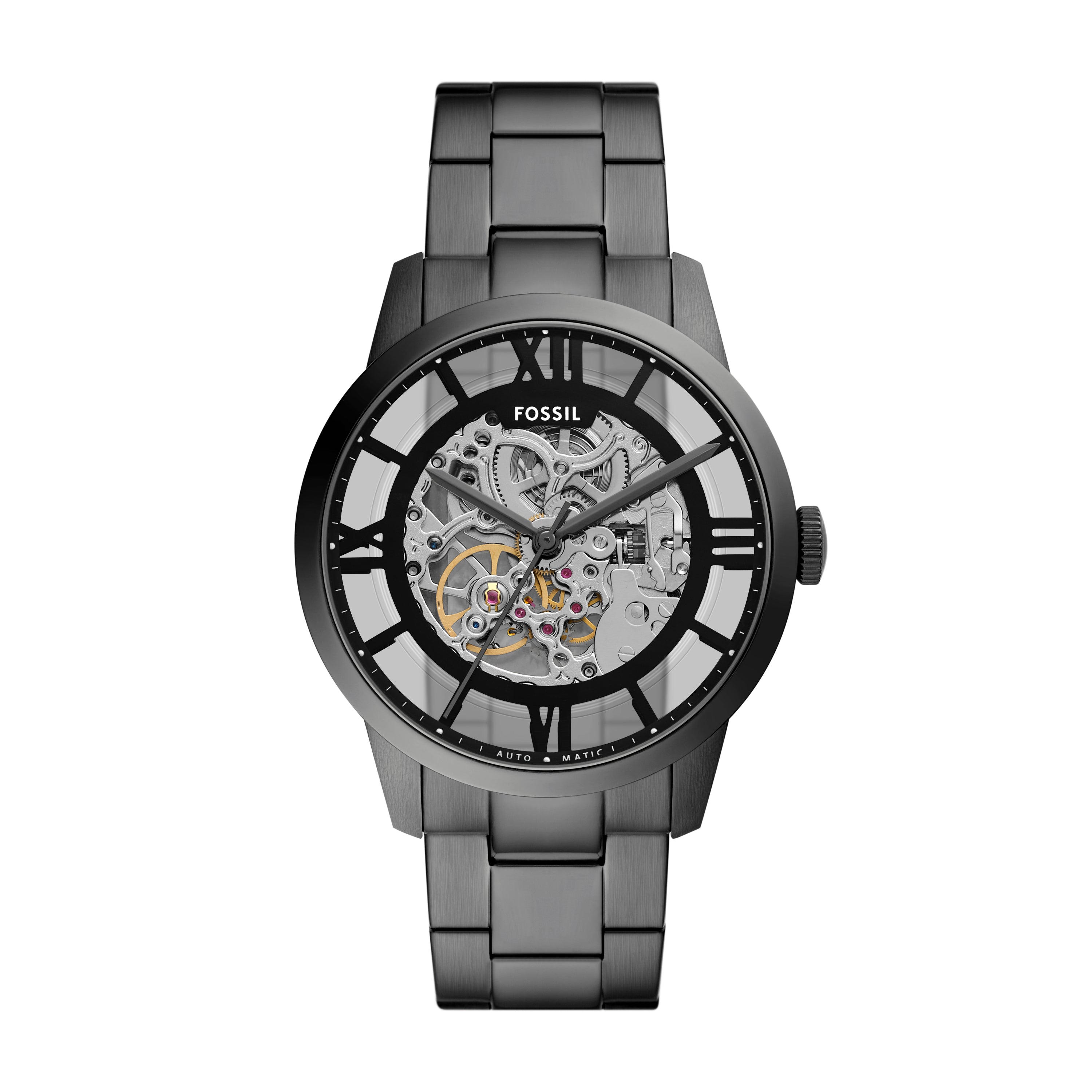 Townsman Automatic Smoke Stainless Steel Watch – Fossil Singapore