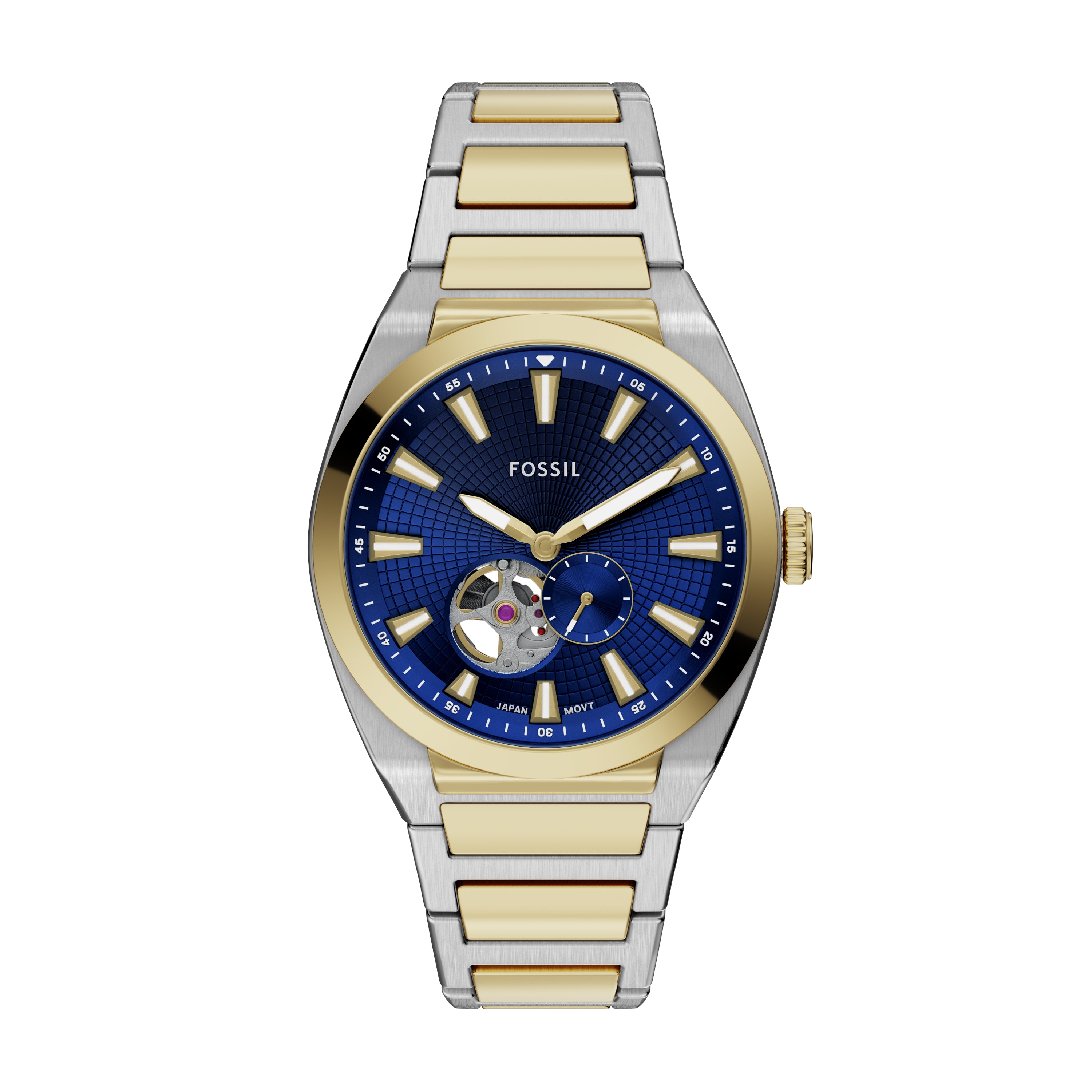 Everett Automatic Two-Tone Stainless Steel Watch – Fossil Singapore