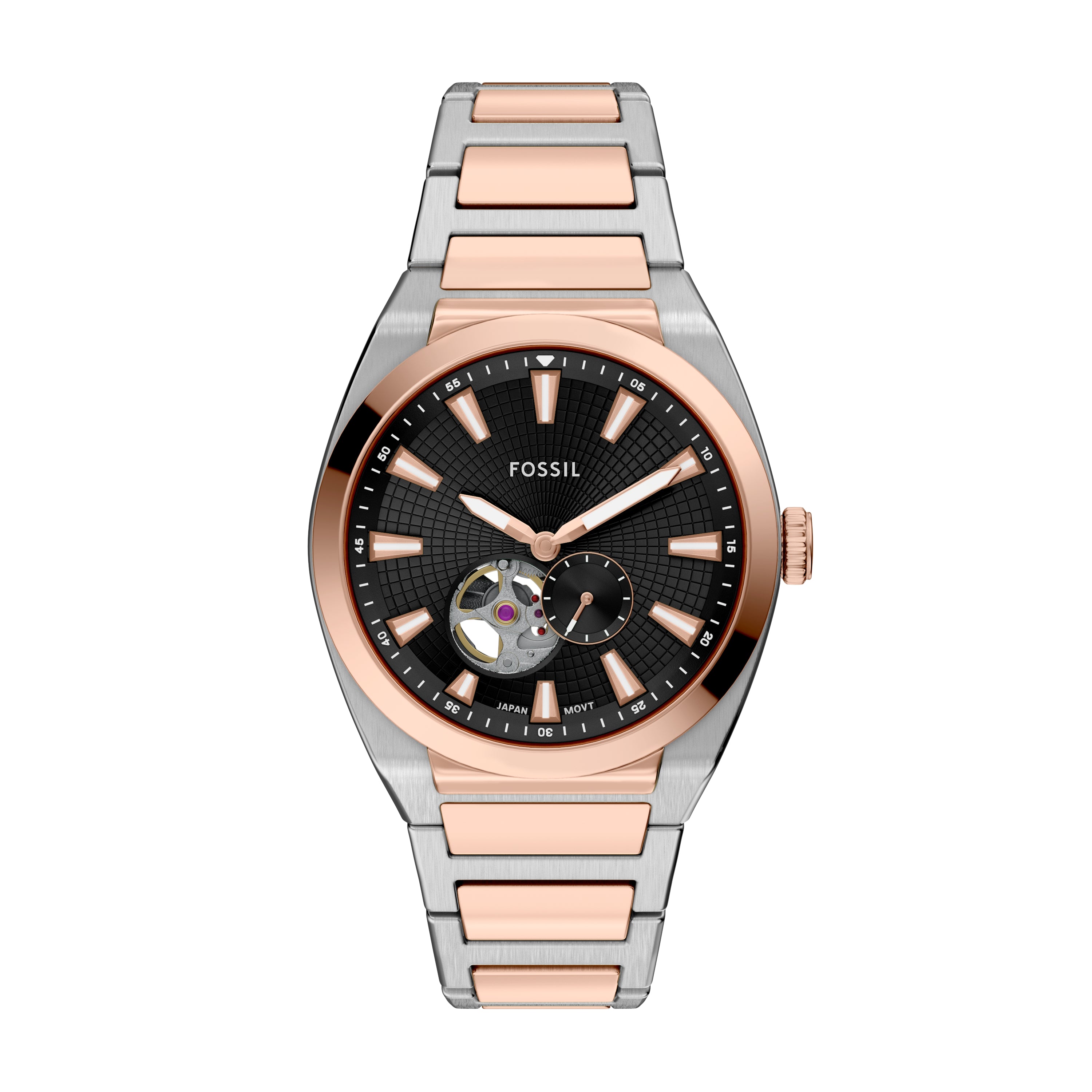 Everett Automatic Two-Tone Stainless Steel Watch – Fossil Singapore